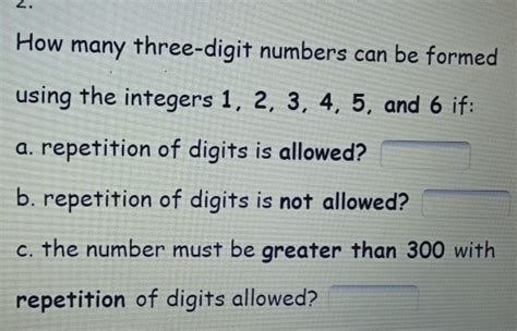 how many three digit numbers can be formed using t gauthmath