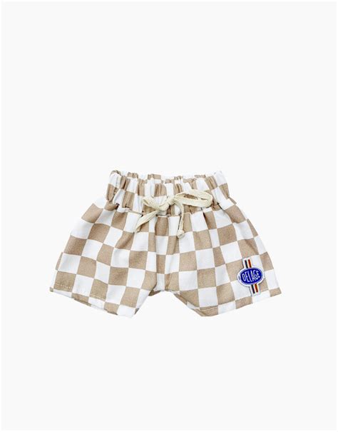 Minikane Minikane X Delage Sac à langer damier beige et blanc