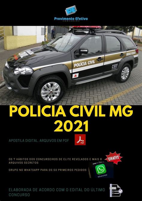 Provimento Efetivo Concursos Apostila Polícia Civil MG Perito