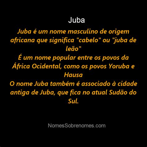Juba Significado Verloop Io