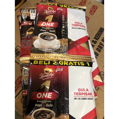 Jual KAPAL API ONE Kopi Gula Terpisah 23 Gr 1 Renteng Isi 10 Shopee