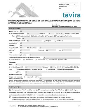 Preench Vel Dispon Vel Cm Tavira Comunica O Pr Via De Obras De Edifica