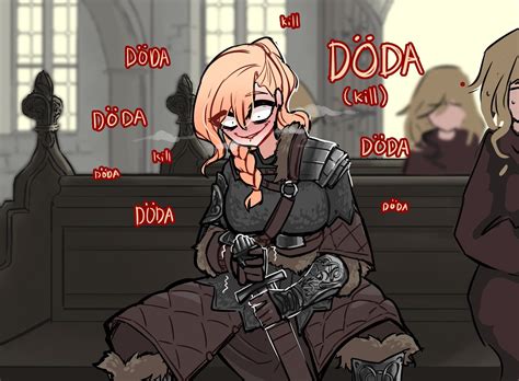 Two Cartoon Characters Sitting In Front Of A Bench With Words Written