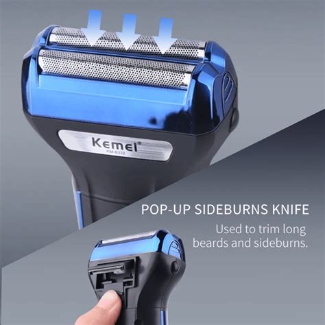 Kemei KM 6332 Multifunctional 3 In 1 Electric Foil Shaver Rechargeable