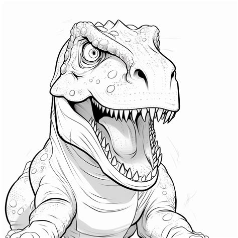Coloriage T Rex Imprimer Francais Rapide