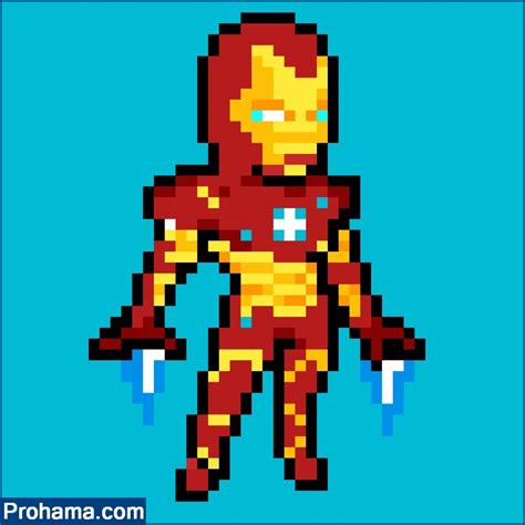 Iron Man Pixel Art Avengers Pixel Art Marvel Pixel Art Grid