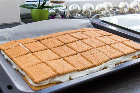 Rezept für einen Kekskuchen ohne backen