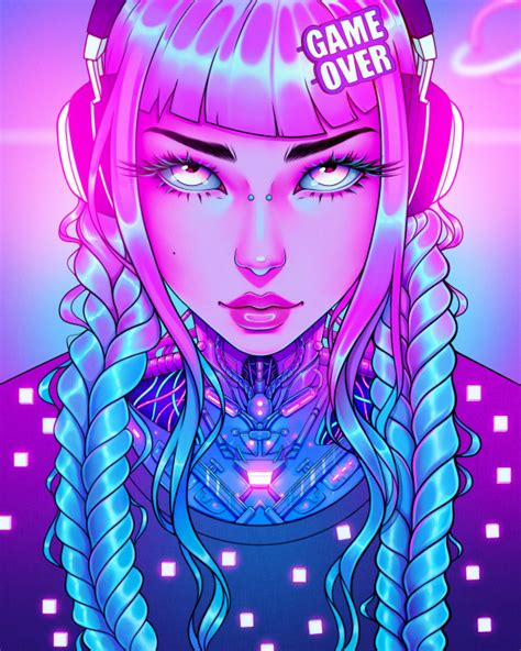 Papel de parede arte digital obra de arte ilustração mulheres