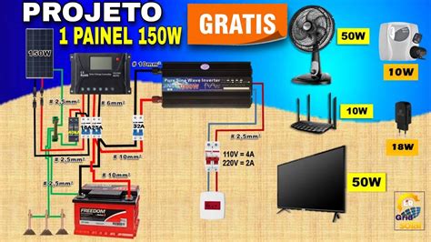 Projeto De Um Sistema De Energia Solar Off Grid 1 Painel Solar De