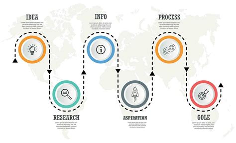 6 Steps Business Data Visualization Timeline Process Infographic