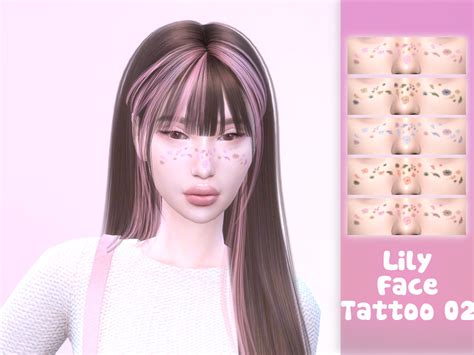 The Sims Resource Lily Face Tattoo 02