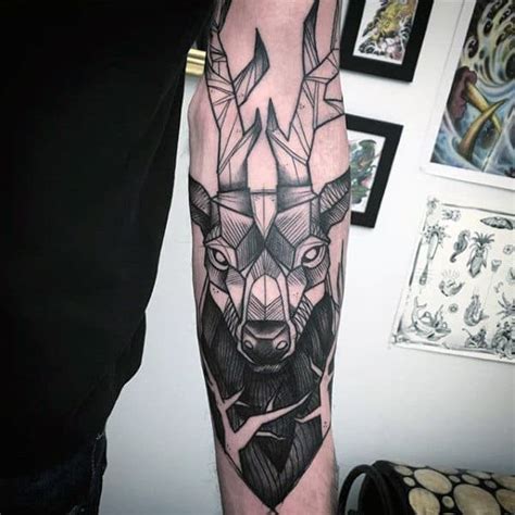 Deer Tattoos For Men Manly Outdoor Designs