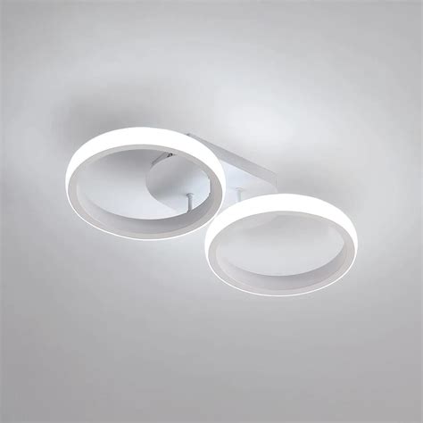 Plafoniera Cu Led Uri Din Aluminiu Goeco Dublu Rotund 20w