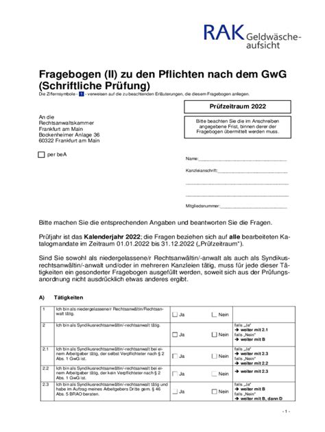 Ausfüllbar Online Fragebogen zur Feststellung und Prfung der