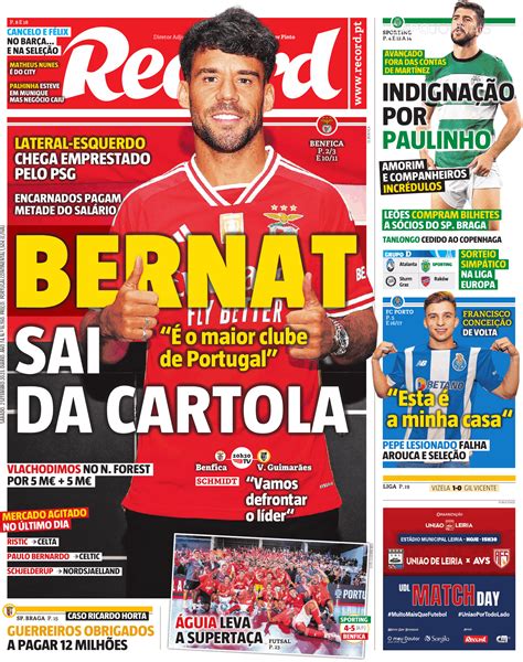 Record 2 set 2023 Jornais e Revistas SAPO pt Última hora e