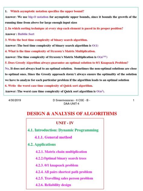 unit 4 pdf pdf dynamic programming mathematical optimization