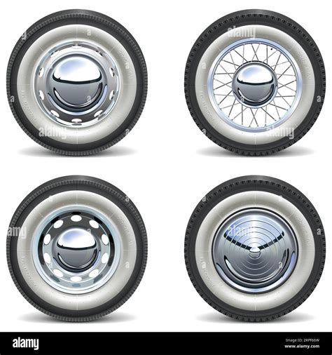 Retro Car Wheels Royalty Free Vector Image Stock Vector Image Art Alamy