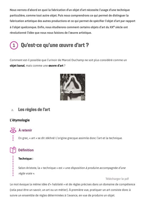 SOLUTION L Art Fiche De Cours Philosophie Studypool