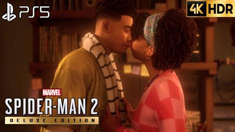 Miles Kiss Hailey Scene Marvel Spider Man 2 Miles Kisses Hailey Cinematic Spider Man 2