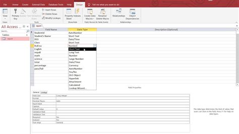 Data Type And Field Properties YouTube