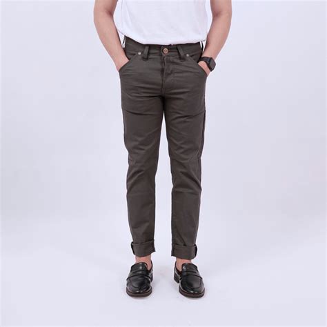 Jual CELANA CHINO Panjang Pria Original Slim Fit Stretch Melar Tebal