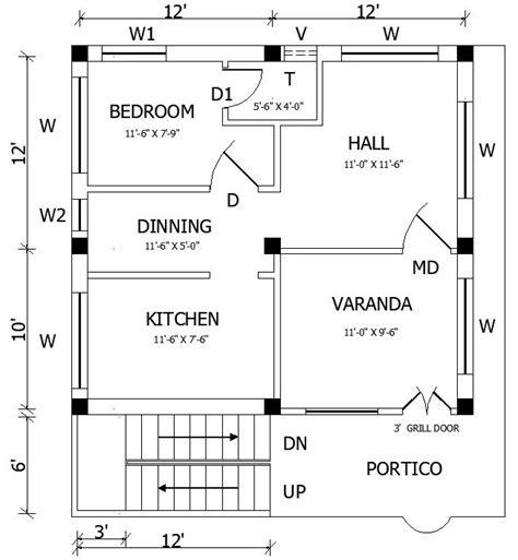 Autocad D Plan With Dimensions Design Talk
