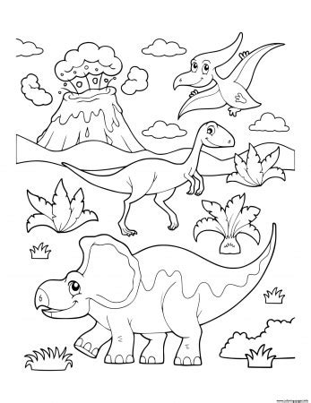 Volcano Coloring Page Coloring Home