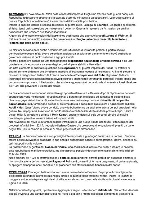 Il Biennio Rosso Storia Linguistico Studocu