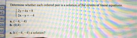 solved determine whether each ordered pair is a solution of