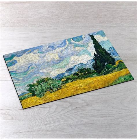 Vincent Van Gogh Wooden Jigsaw Puzzle Wheatfield With Cypresses