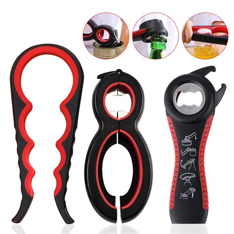 Multi Function Twist Bottle Opener All In One Jar 8 Shaped Gripper Can