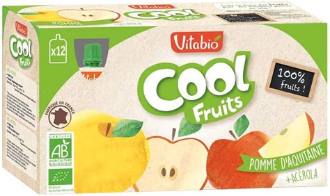 Vitabio Cool Fruits Pomme et Acérola 12X90g Amazon fr Hygiène et Santé