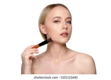 Beauty Portrait Smiling Beautiful Half Naked Stock Photo 1101121640