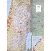 Large Detailed Political Map Of Gaza Strip With Relief Roads