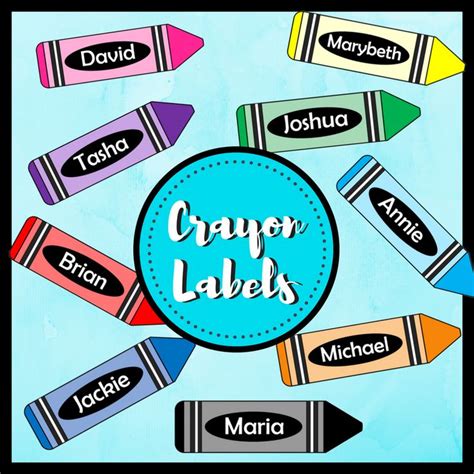 Free Printable Crayon Labels Printable Templates