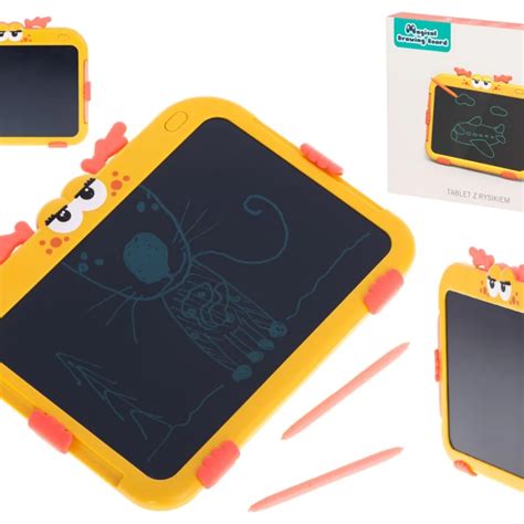 Tablet grafická tabuľka na kreslenie pre deti žltá mespi sk