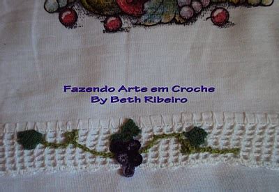 Beth Ribeiro Fazendo Arte Arte em crochê BARRADO FRUTAS 2