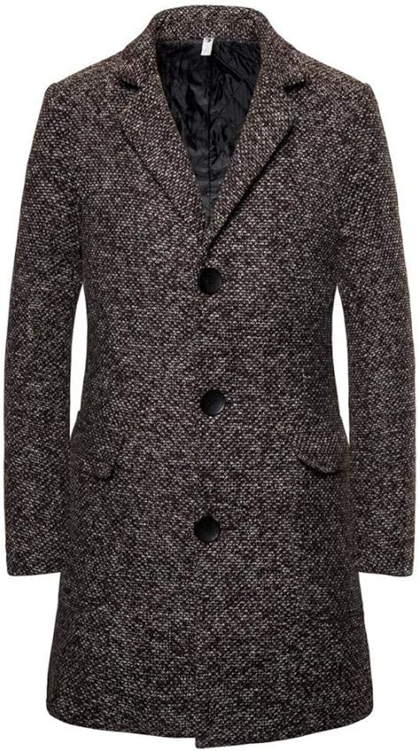CaoGSH Abrigos De Lana Para Hombre Chaqueta De Lana De Otoño Para
