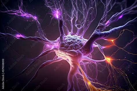 Red neuronal en el Cerebro humano que muestra la activación de neuronas