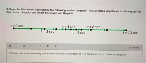 Solved 6 Describe The Motion Depicted By The Following Chegg