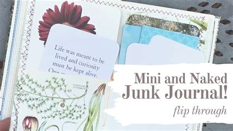 Mini And Naked Junk Journal Flip Through Handmade Book Idea Easy