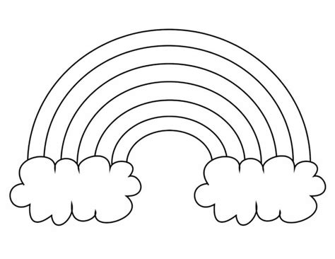 Coloriage Arc en ciel Simple télécharger et imprimer gratuit sur