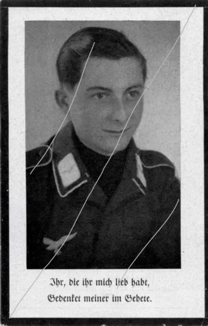 Sterbebild Avis De Deces Soldat Allemand Hg Div Eur
