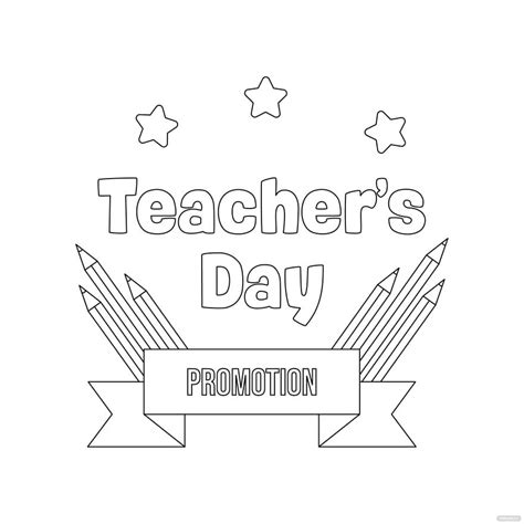 Teachers Day Promotion Drawing In PSD Illustrator SVG EPS PNG