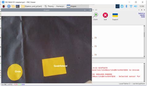 Shape Detection With ReTerminal And Pi Camera With OpenCV Seeed