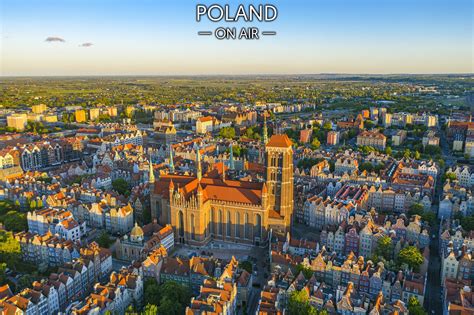 Centrum Gdańska z lotu ptaka POLAND ON AIR