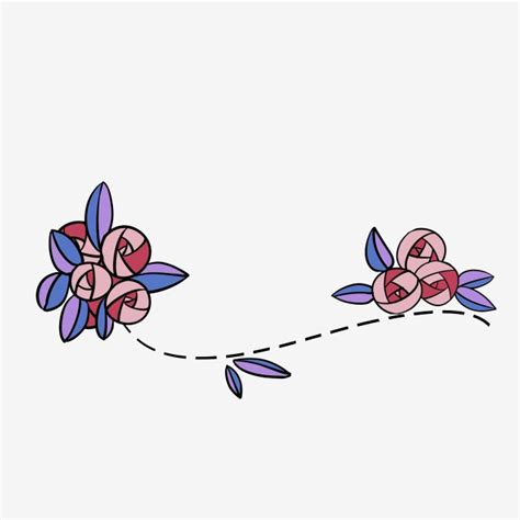 Dividing Line Illustration PNG Transparent Purple Flower Dividing Line
