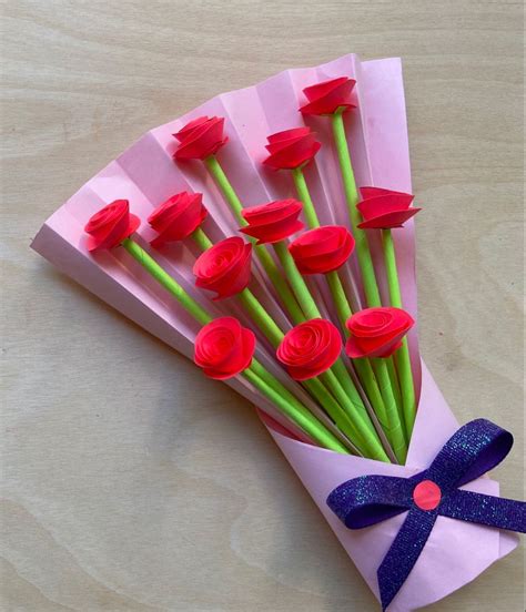 Paper Flower Bouquet For Mothers Day Handmade Paper Crafts Mothers