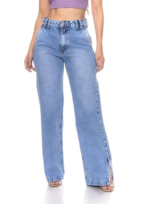 Calça Jeans Feminina Wide Leg Crocker 49085