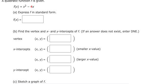 solved a quadratic function f is given f x x2−4x a